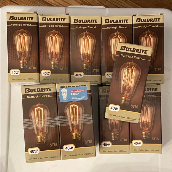 Bulbrite | Other | Nostalgic Thread St8 Light Bulbs Warm Amber | Poshmark